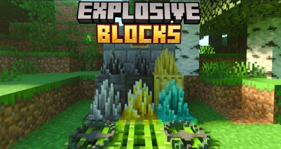 Explosive Blocks Addon for Minecraft