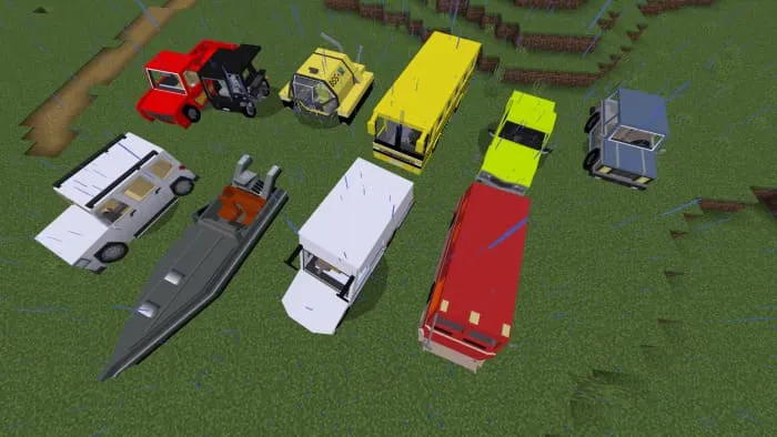 Simple Vehicles Addon for Minecraft