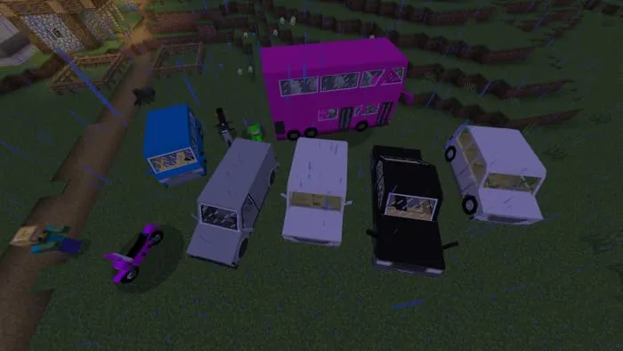 Simple Vehicles Addon for Minecraft