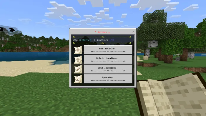 Waypoints Addon mod for Minecraft
