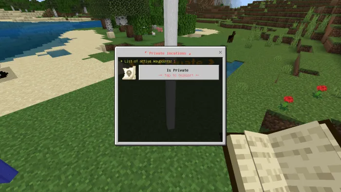 Waypoints Addon mod for Minecraft